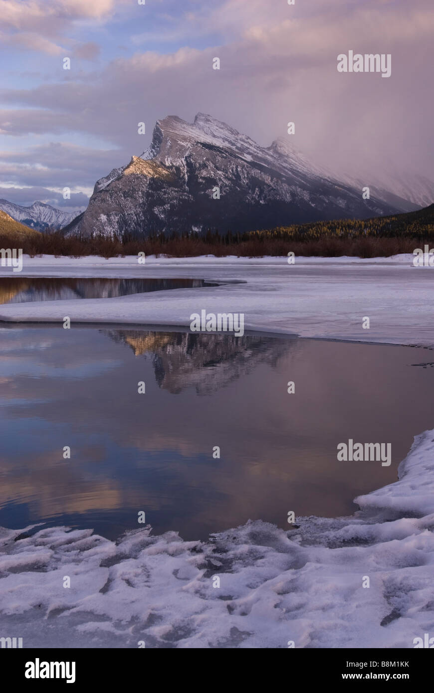 Mount Rundle from Vermilion Lakes in Banff National Park, Alberta ...