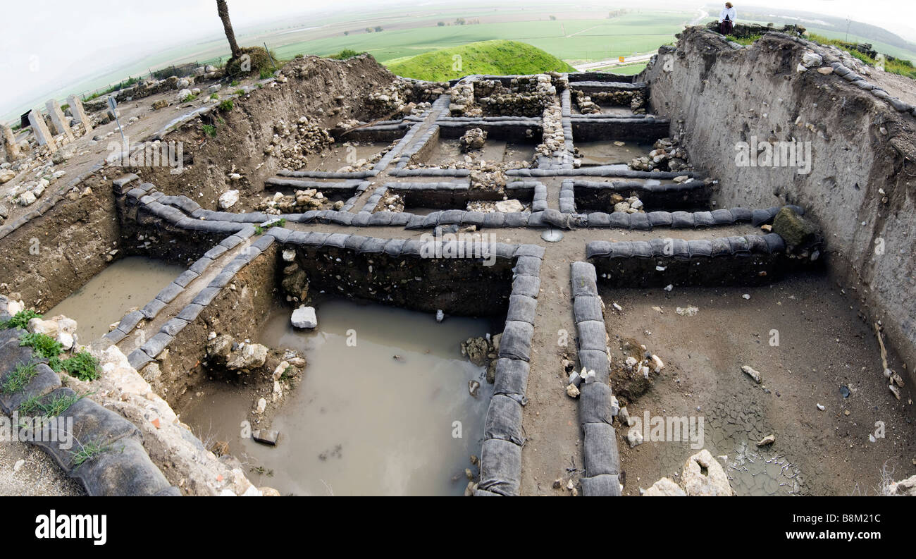 Panoramic View of Tel Megiddo Stock Photo - Alamy