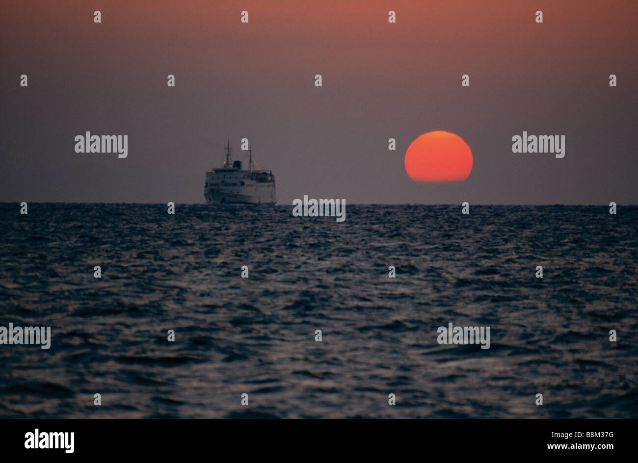 paros island cyclades greece sunset Stock Photo - Alamy