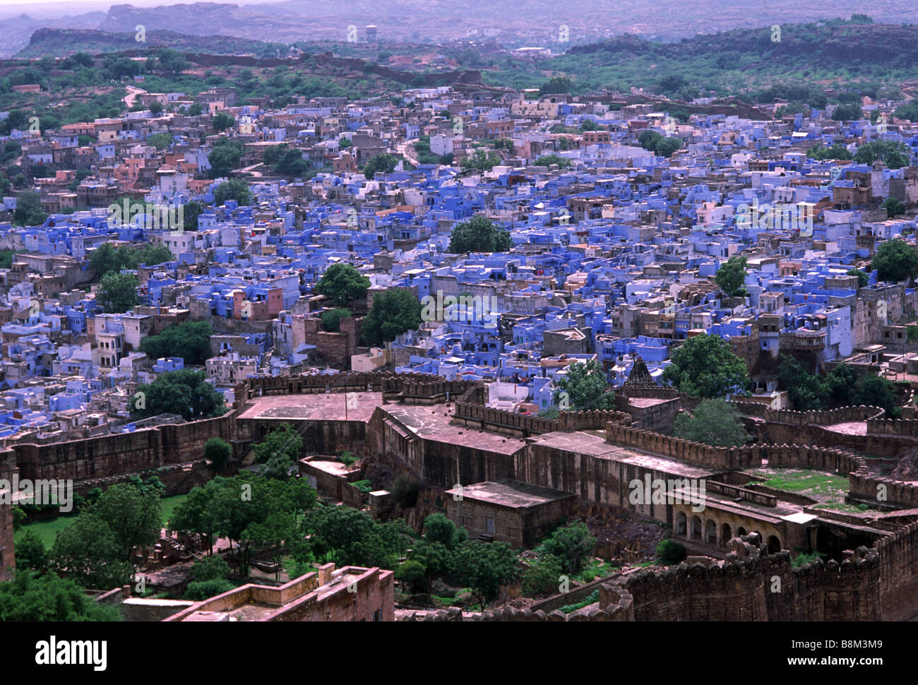 The blue city of Jodphur, Rajasthan, India Stock Photo - Alamy