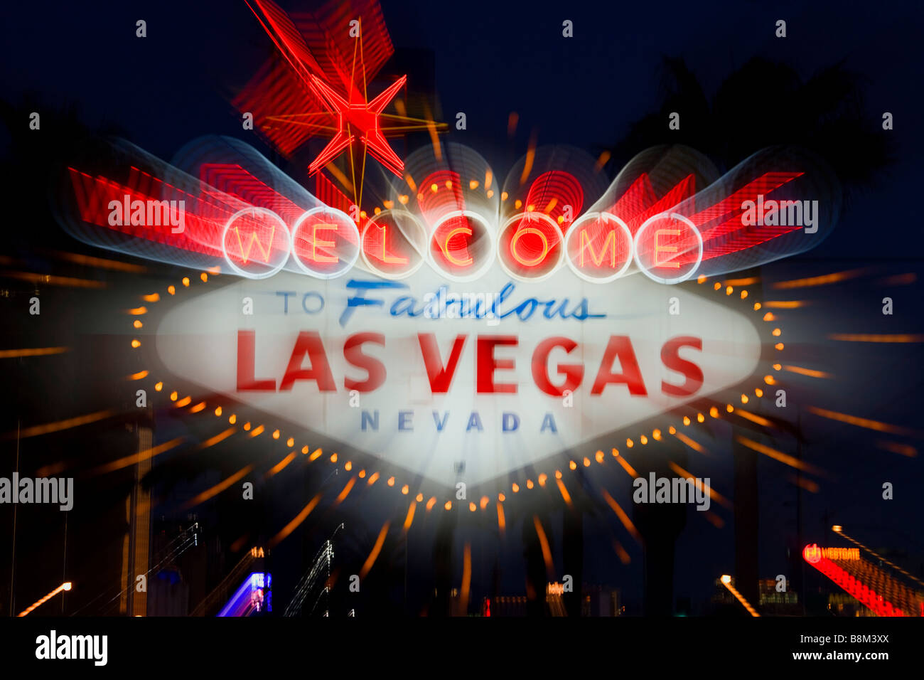 Welcome to Las Vegas Sign on the Las Vegas strip, Nevada, USA Stock ...