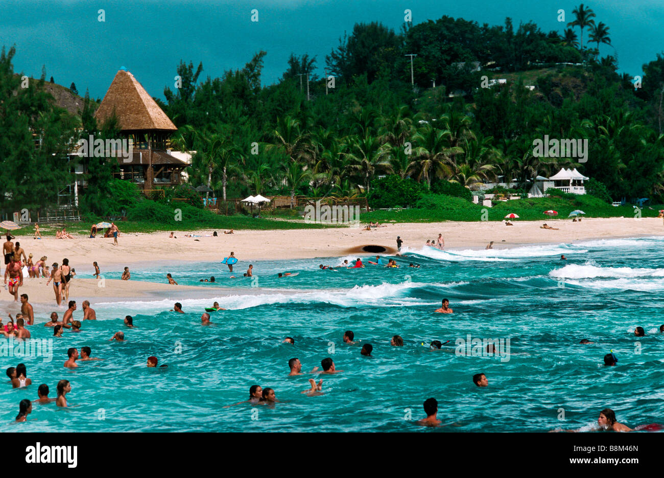 REUNION ISLAND BOUCAN CANOT BEACH Stock Photo: 22569981 - Alamy