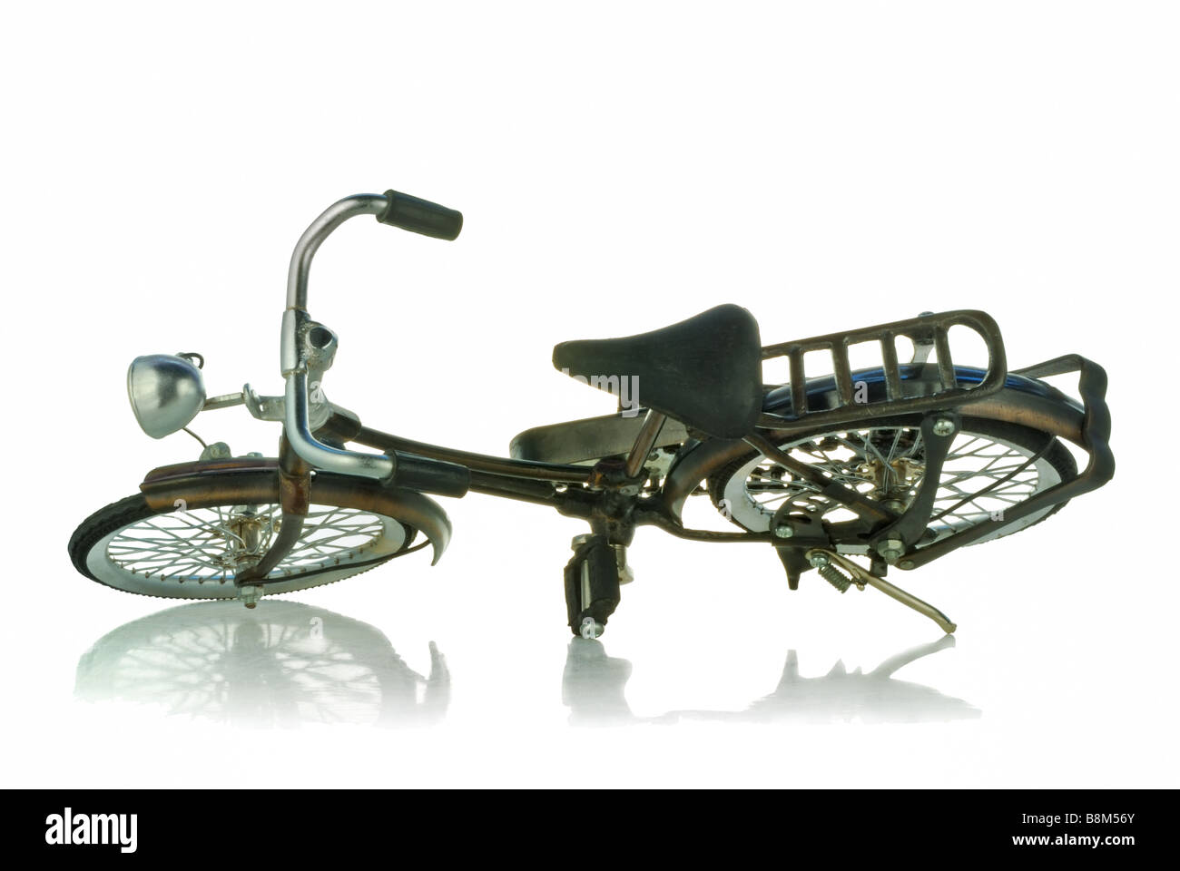 a toy bicycle is isolated on a white background Stock Photo - Alamy