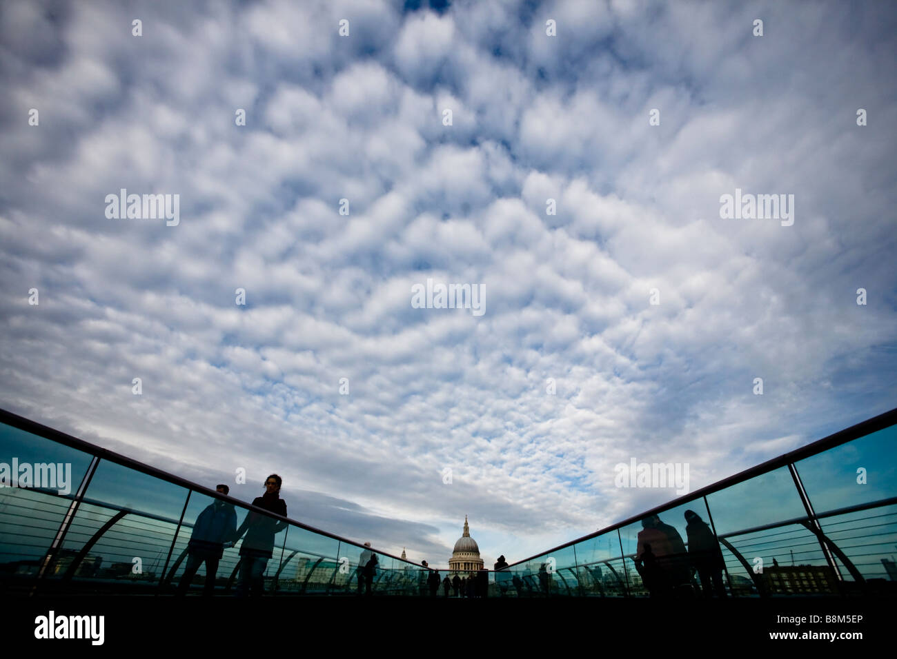 St. Paul's Cathedral, London from The London Millenium Footbridge, UK ...