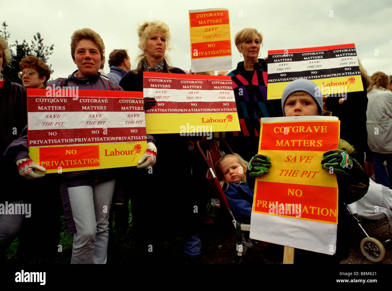 Cotgrave Nottinghamshire UK Families of miners and local residents ...