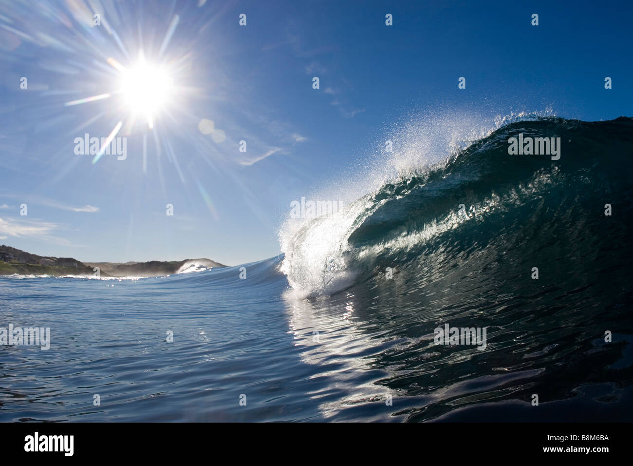 empty wave at haga haga east london south africa Stock Photo - Alamy
