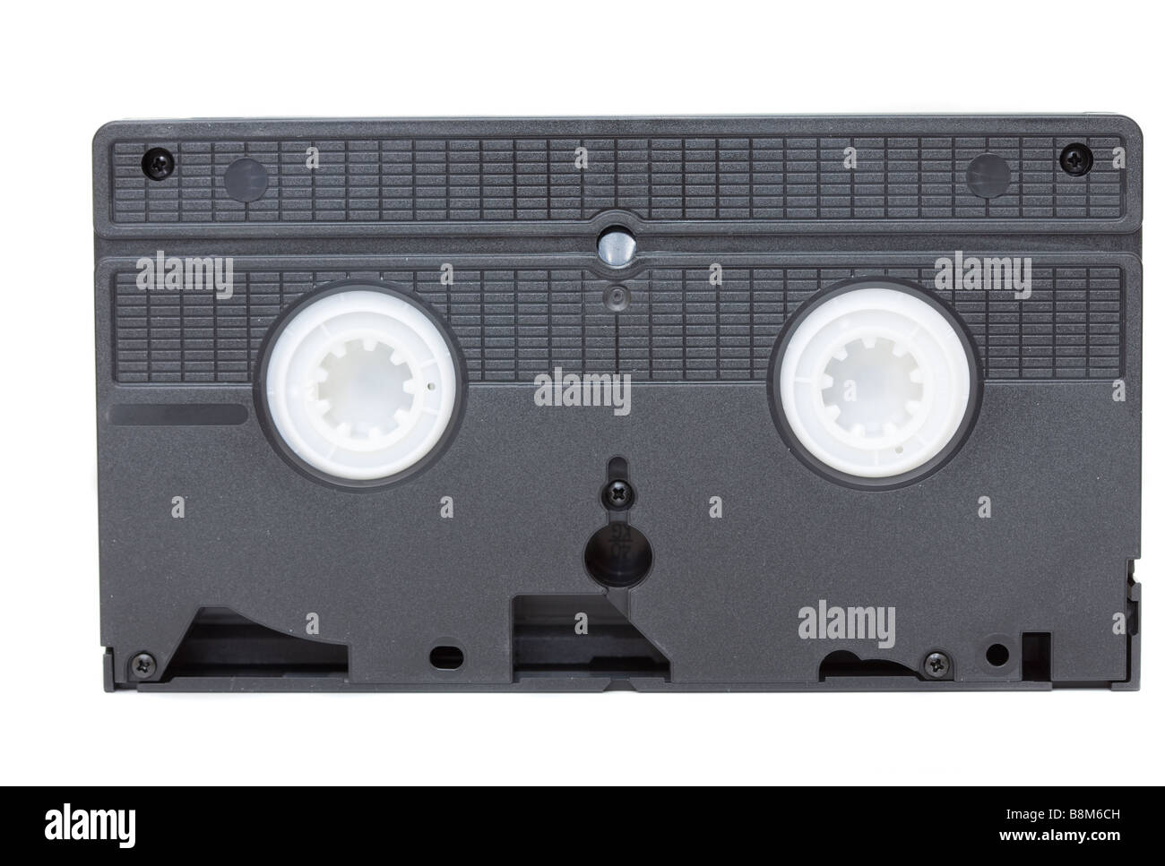 back view of vhs video tape isolated against white background Stock ...