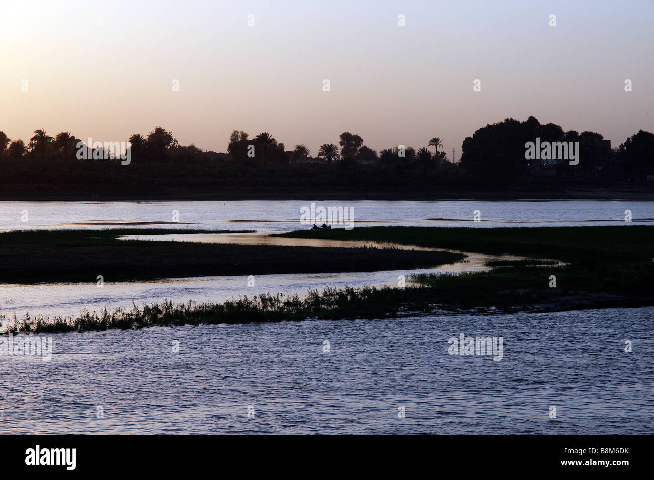 The Nile River at sunset in Egypt Stock Photo - Alamy