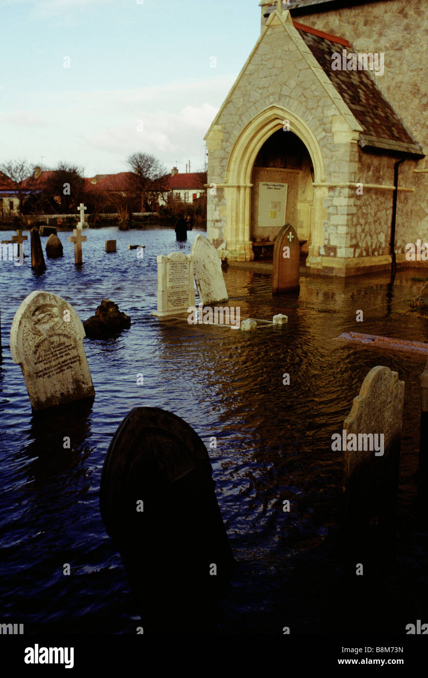 Towyn, Wales, February 1990: Hurricane winds cause the sea wall at ...