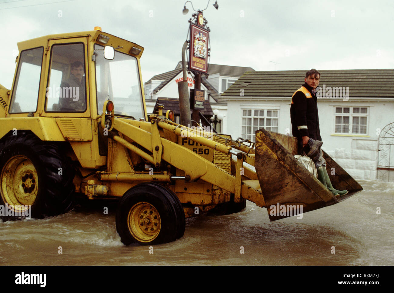 Towyn, Wales, February 1990: Hurricane winds cause the sea wall at ...