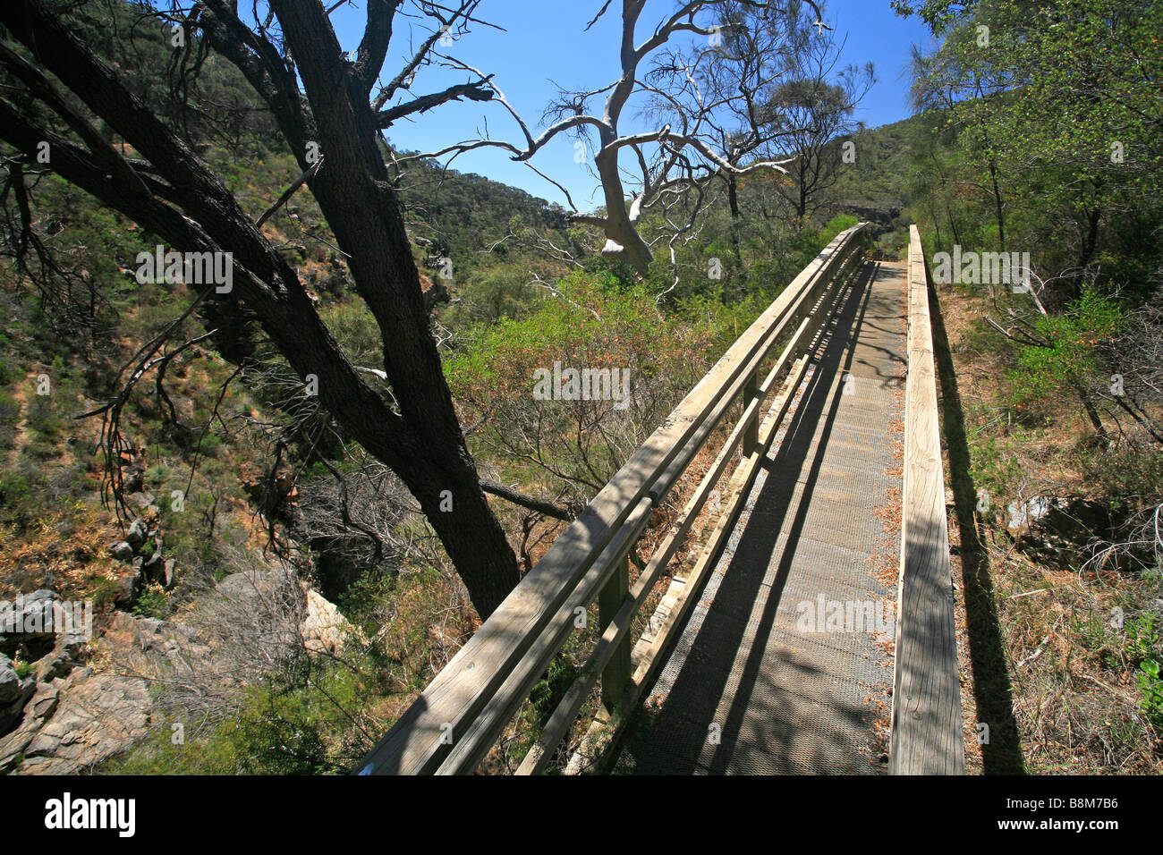 Morialta Falls walkway Stock Photo - Alamy