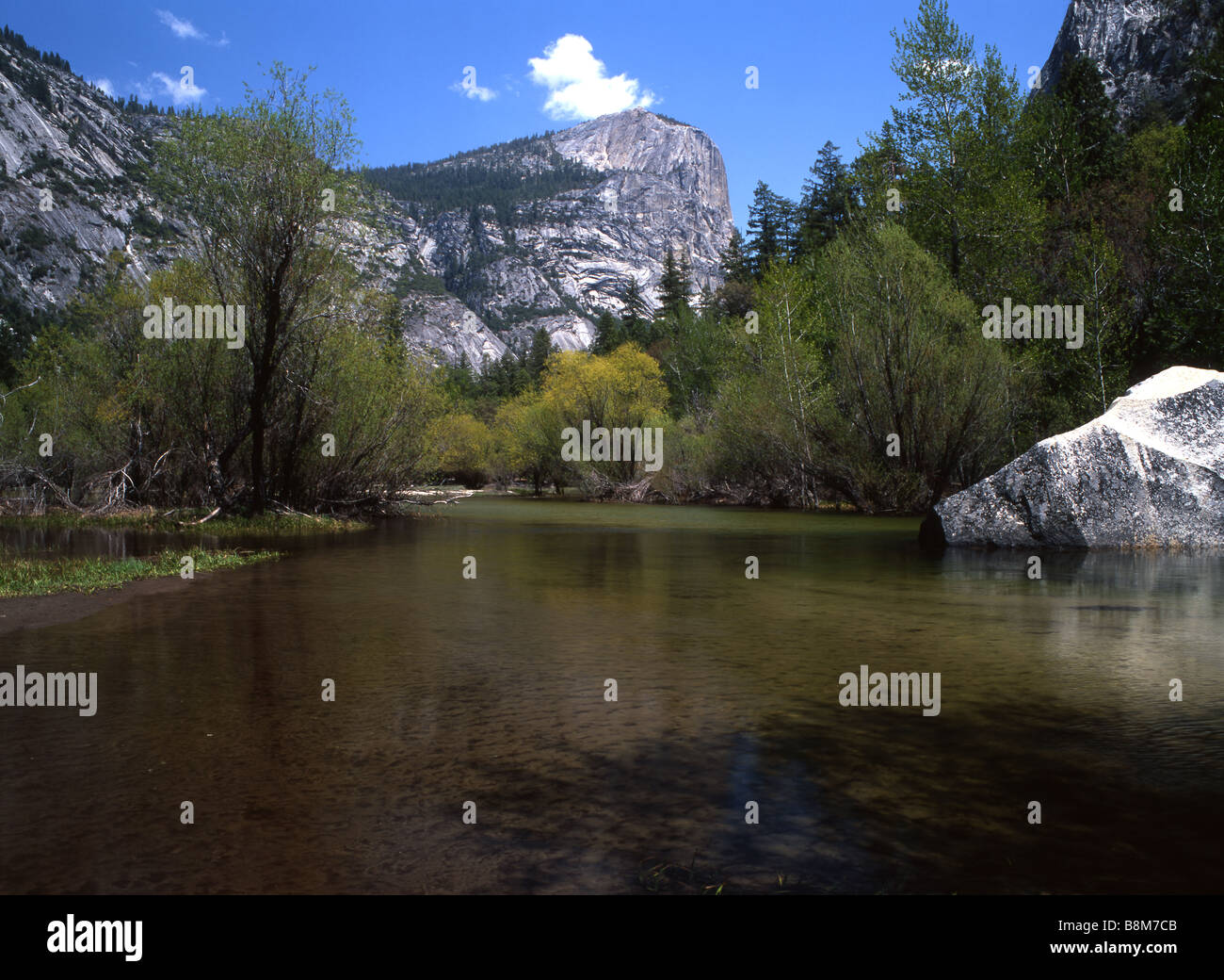 Mirror Lake and Mount Watkins, Yosemite National Park, California, USA ...