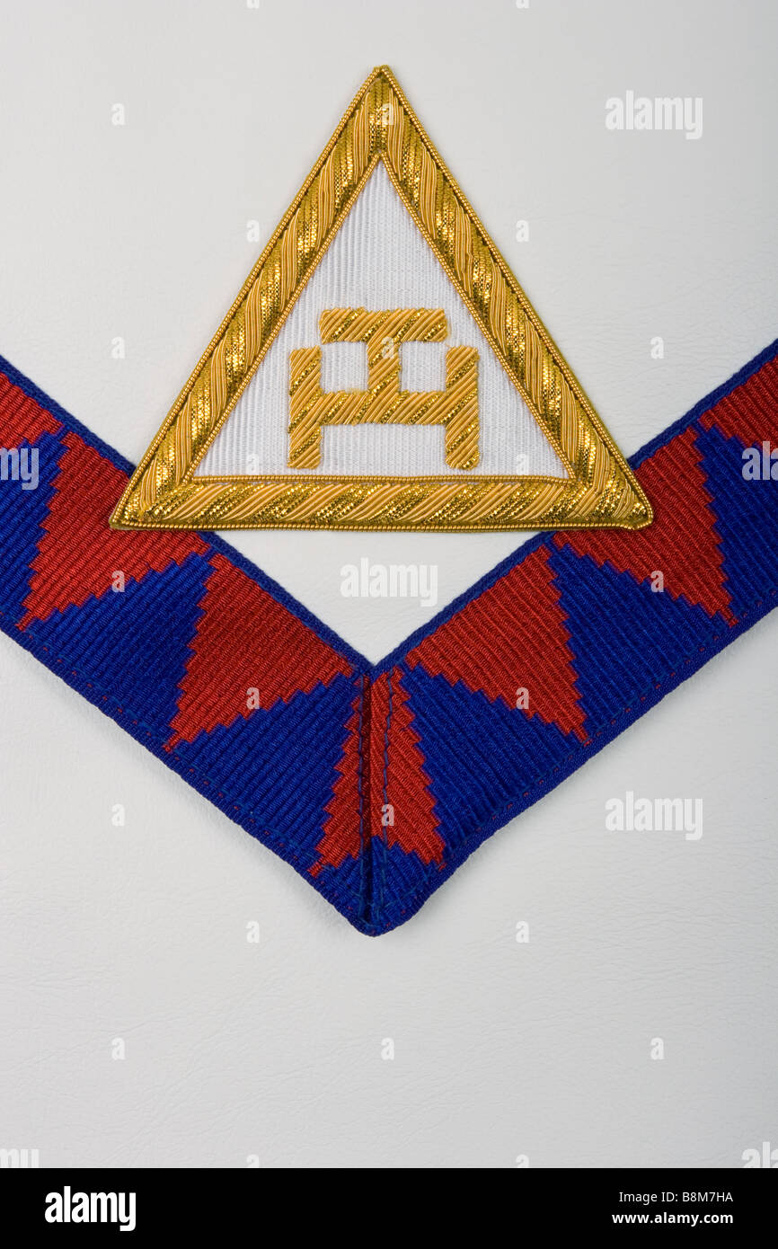Detail from a Holy Royal Arch Freemason's apron, showing the Triangle ...