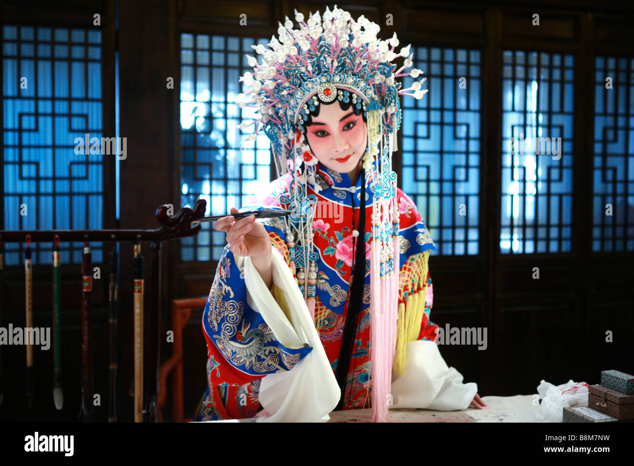 Actress Dressing As Beijing Opera Characters,China Stock Photo - Alamy