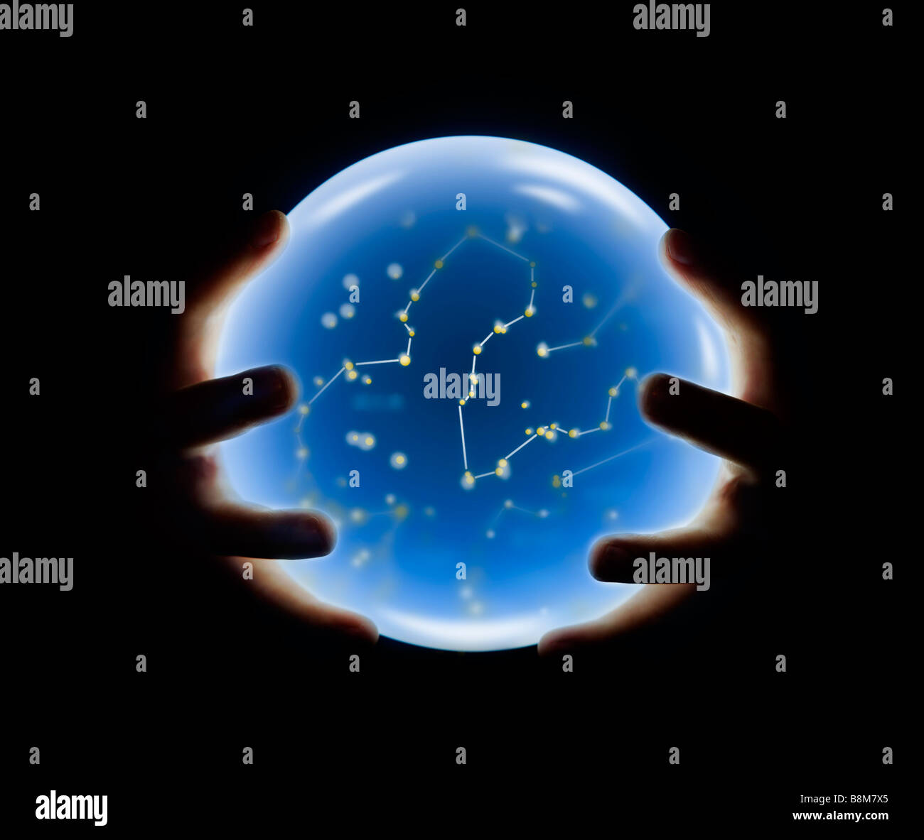 Crystal Ball In Hand,Concept Stock Photo - Alamy