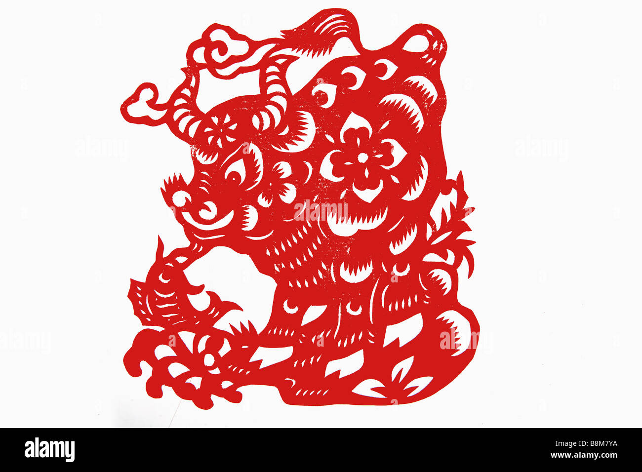 Cut Or Torn Paper Of Ox Stock Photo - Alamy