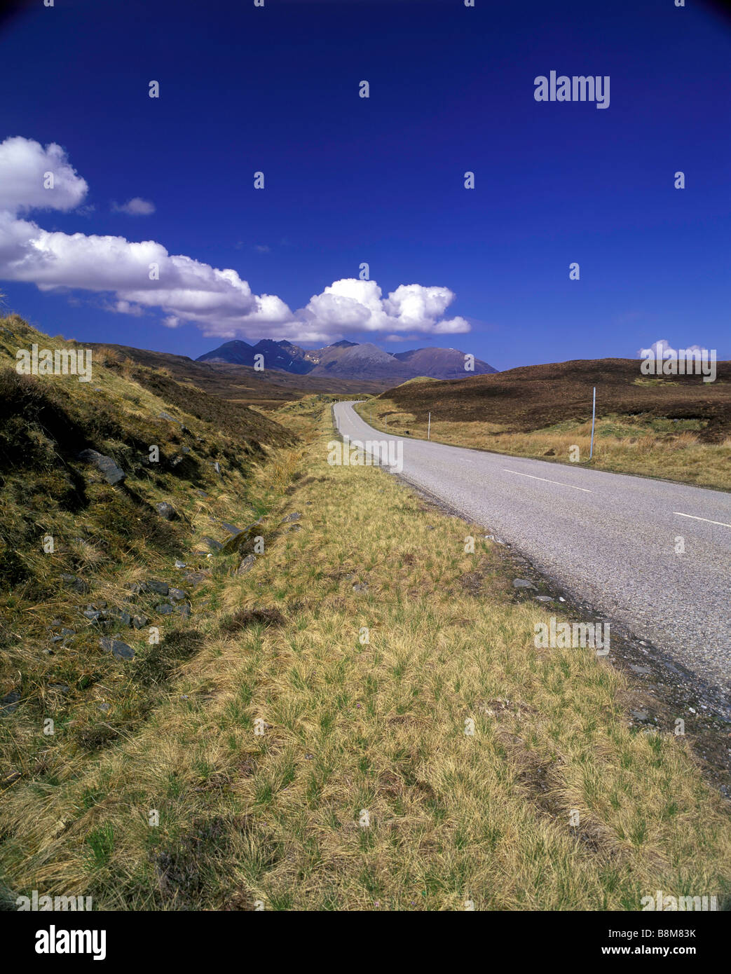 Road highway deserted empty scottish highlands alba film velvia hi-res ...