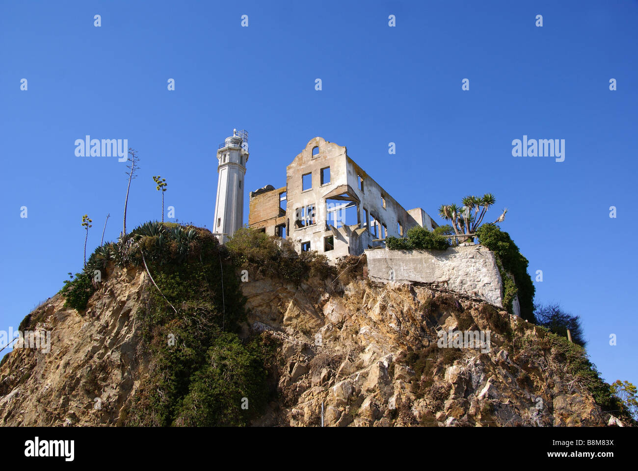 ruins of Alcatraz prison Stock Photo - Alamy