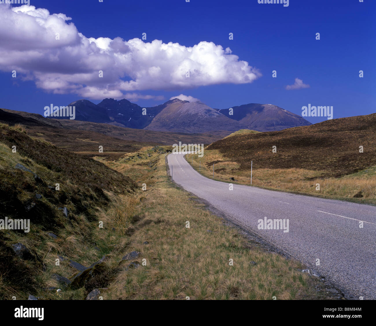 Road highway deserted empty scottish highlands alba film velvia hi-res ...