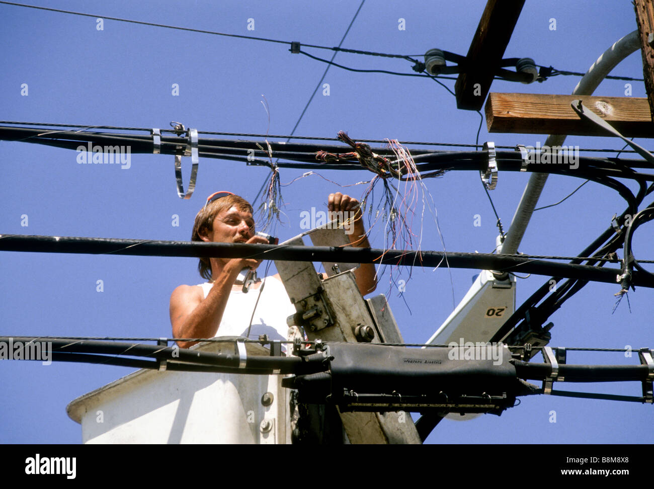 Telephone wires hi-res stock photography and images - Alamy