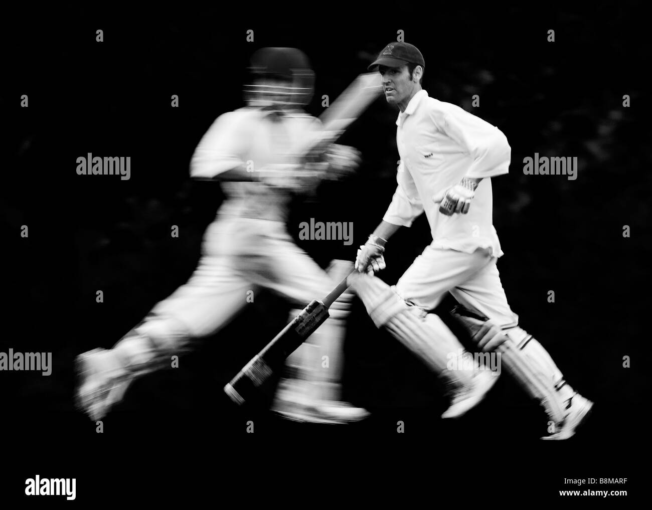Cricket batsman Black and White Stock Photos & Images - Alamy