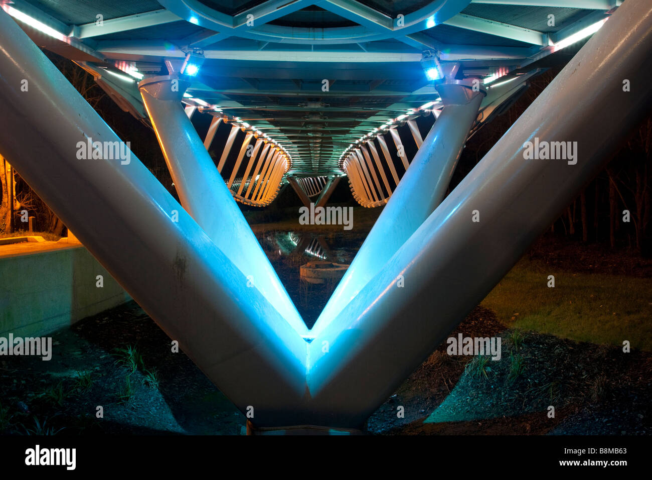 Underside of The Living Bridge, University of Limerick, Ireland Stock ...