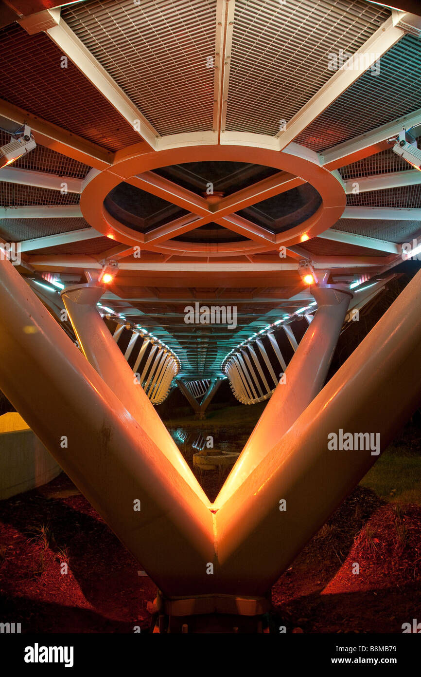Underside of The Living Bridge, University of Limerick, Ireland Stock ...