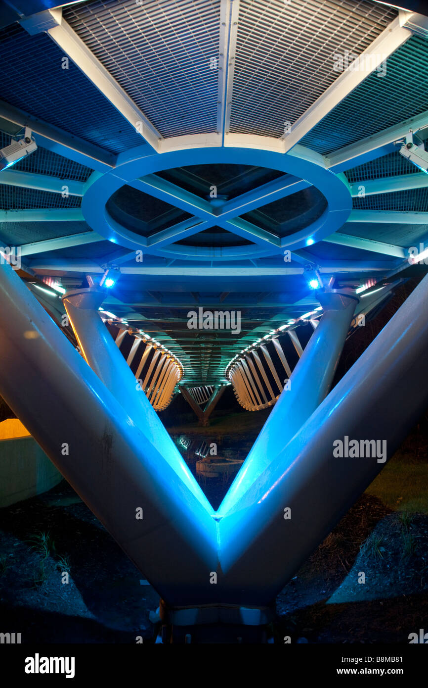 Underside of The Living Bridge, University of Limerick, Ireland Stock ...