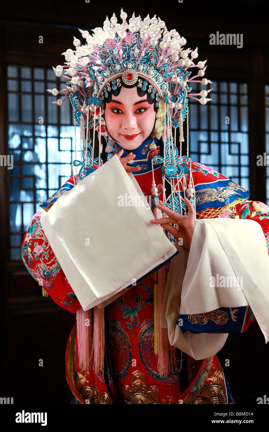 Actress Dressing As Beijing Opera Characters,China Stock Photo - Alamy