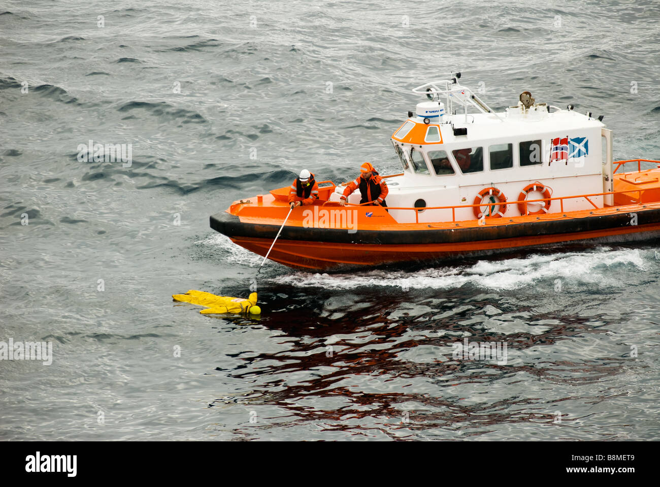 photograph of man overboard exercise rescue boat recovery Stock Photo ...