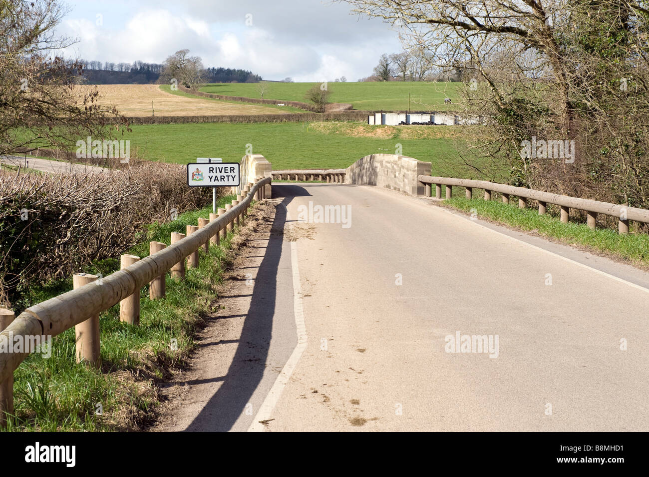 New bridge over the River Yarty in Devon Stock Photo - Alamy
