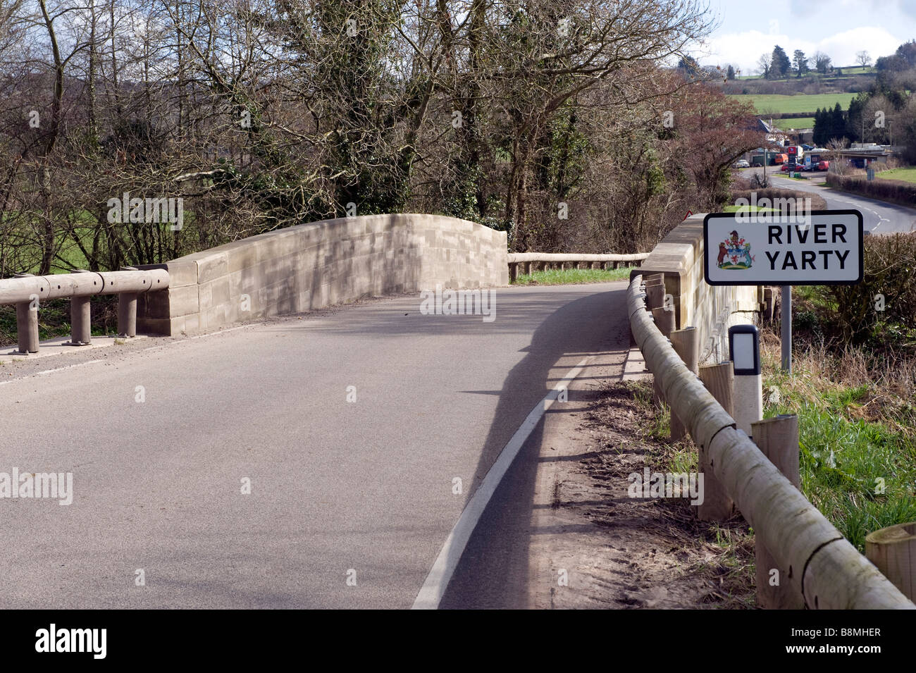 New bridge over the River Yarty in Devon Stock Photo - Alamy