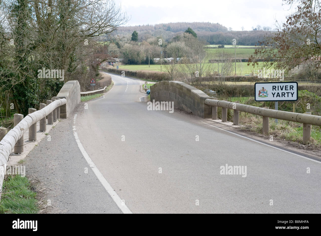 New bridge over the River Yarty in Devon Stock Photo - Alamy