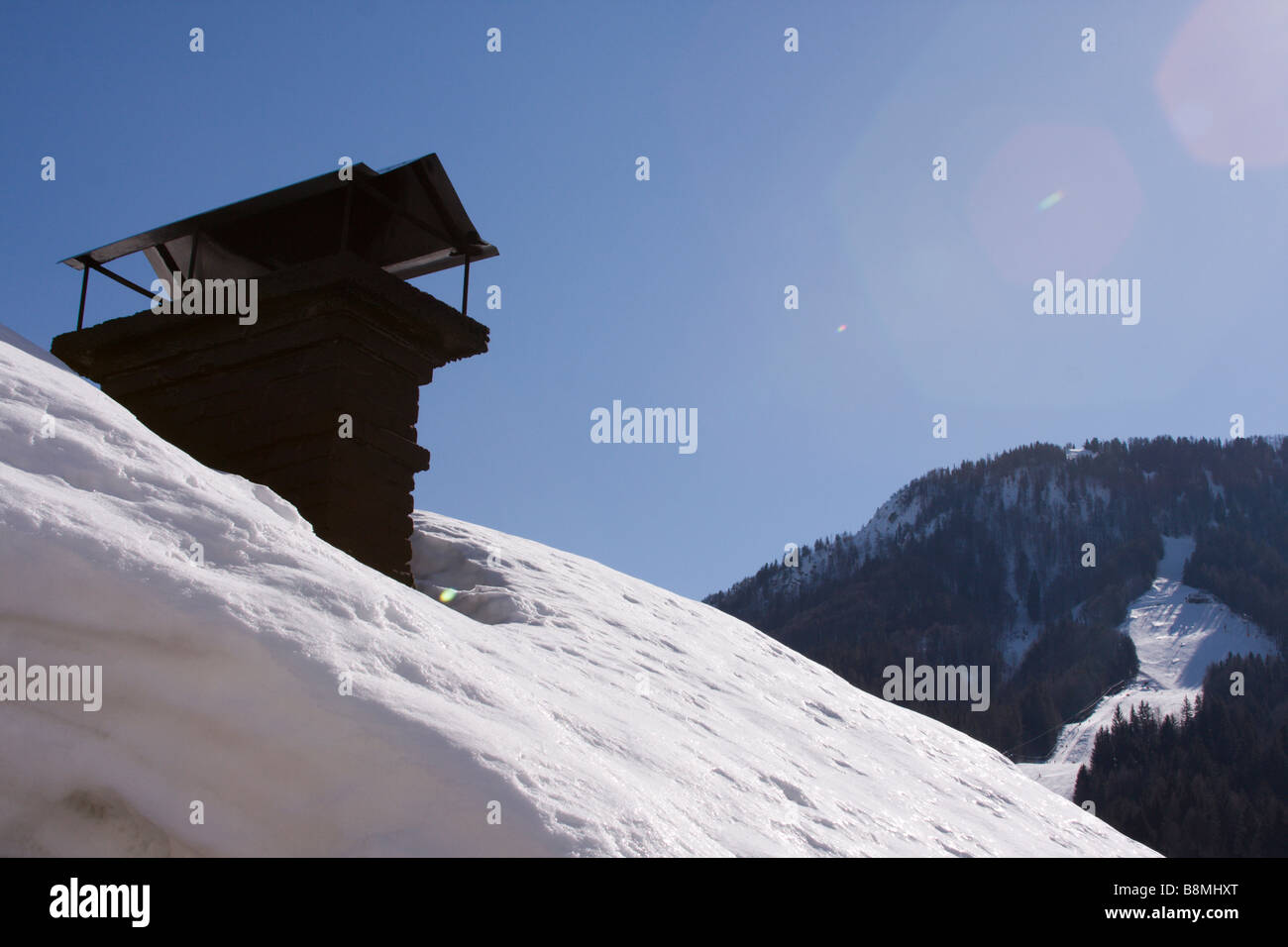 Silhouette of observation point on hill Stock Photo - Alamy