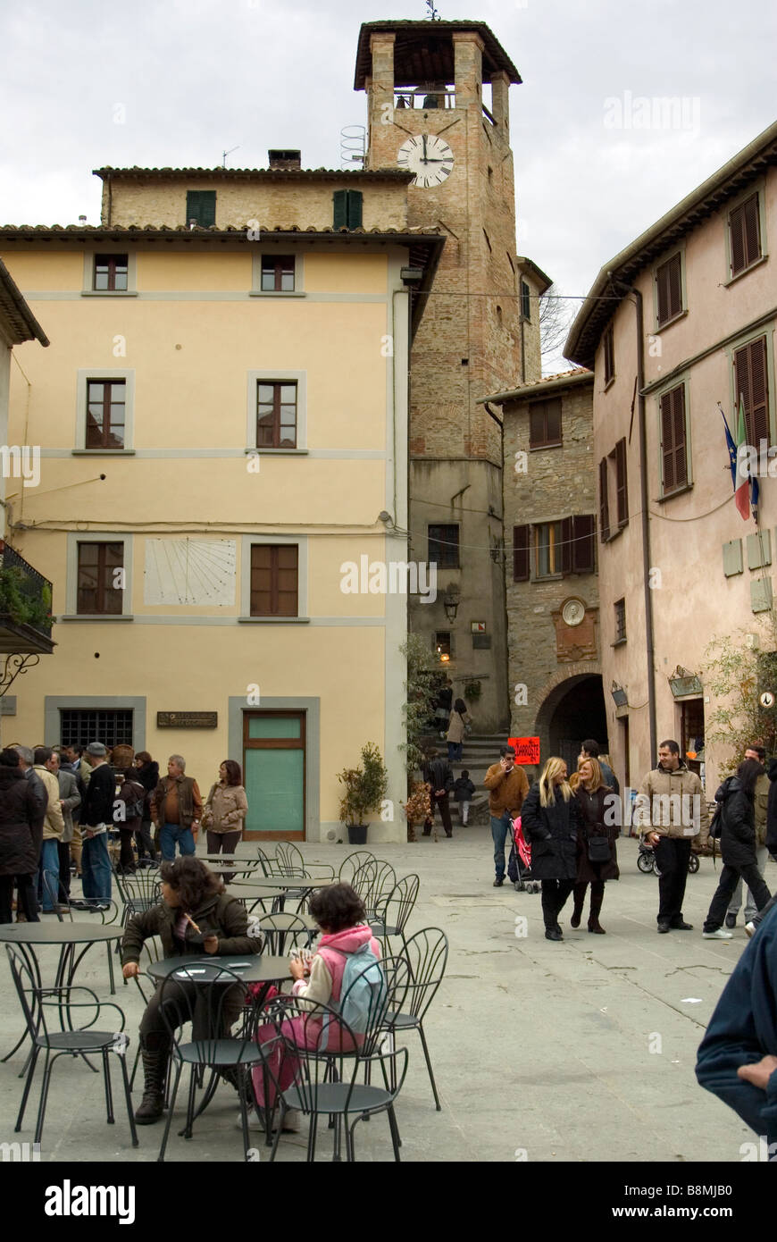 Piazza Carlo Fortebraccio in Montone Umbria in the province of Perugia ...