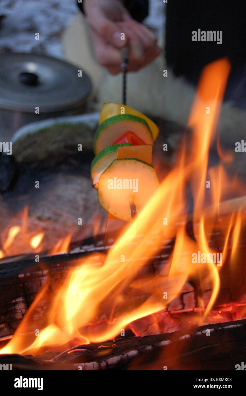 cooking on an open fire Stock Photo - Alamy