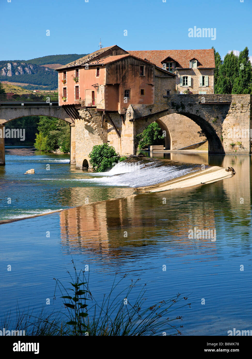 Lerouge bridge over the river Tarn at Millau, France Stock Photo - Alamy