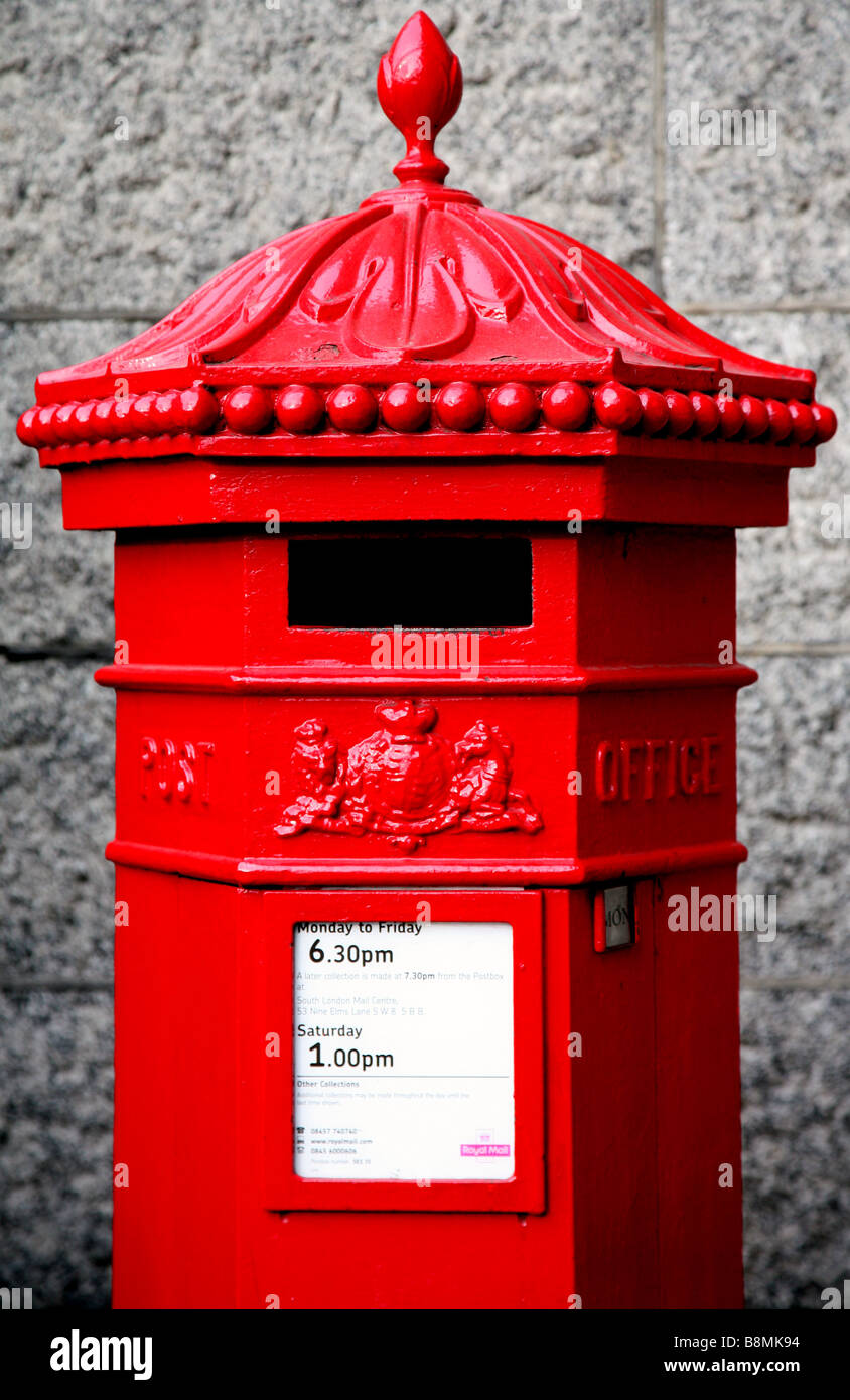 Old fashioned pillar box, London Stock Photo - Alamy