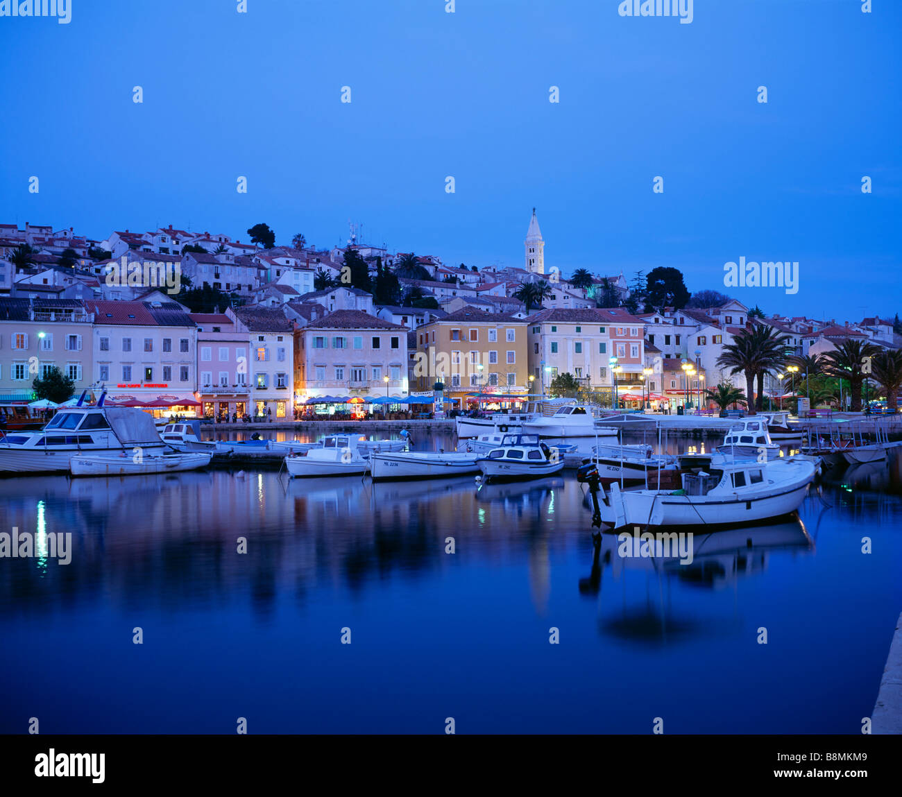 Mali Losinj town and harbour, Losinj Island, Kvarner Gulf, Croatia ...