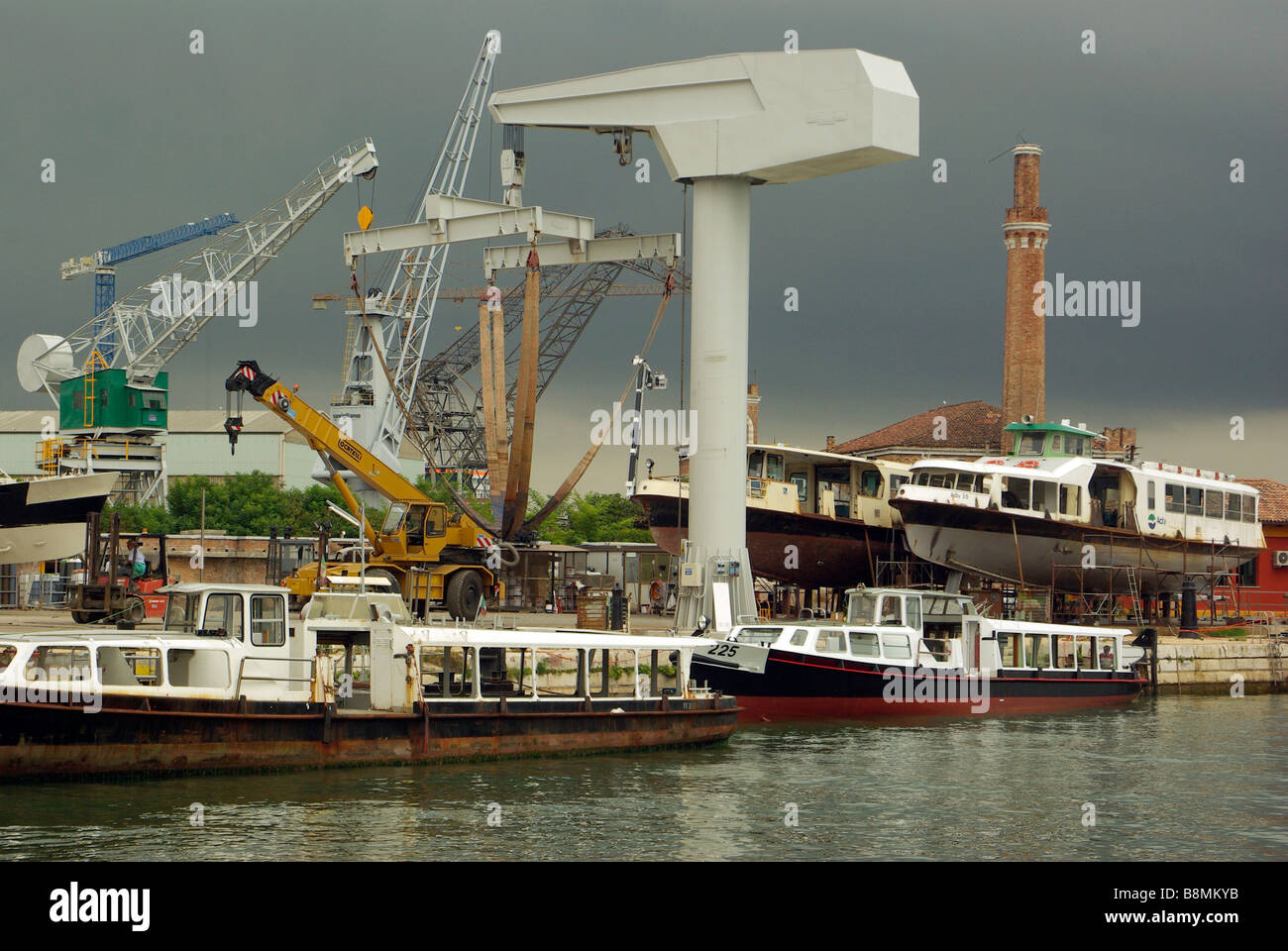 The ancient shipbuilding area of Venice called Arsenale where the art ...