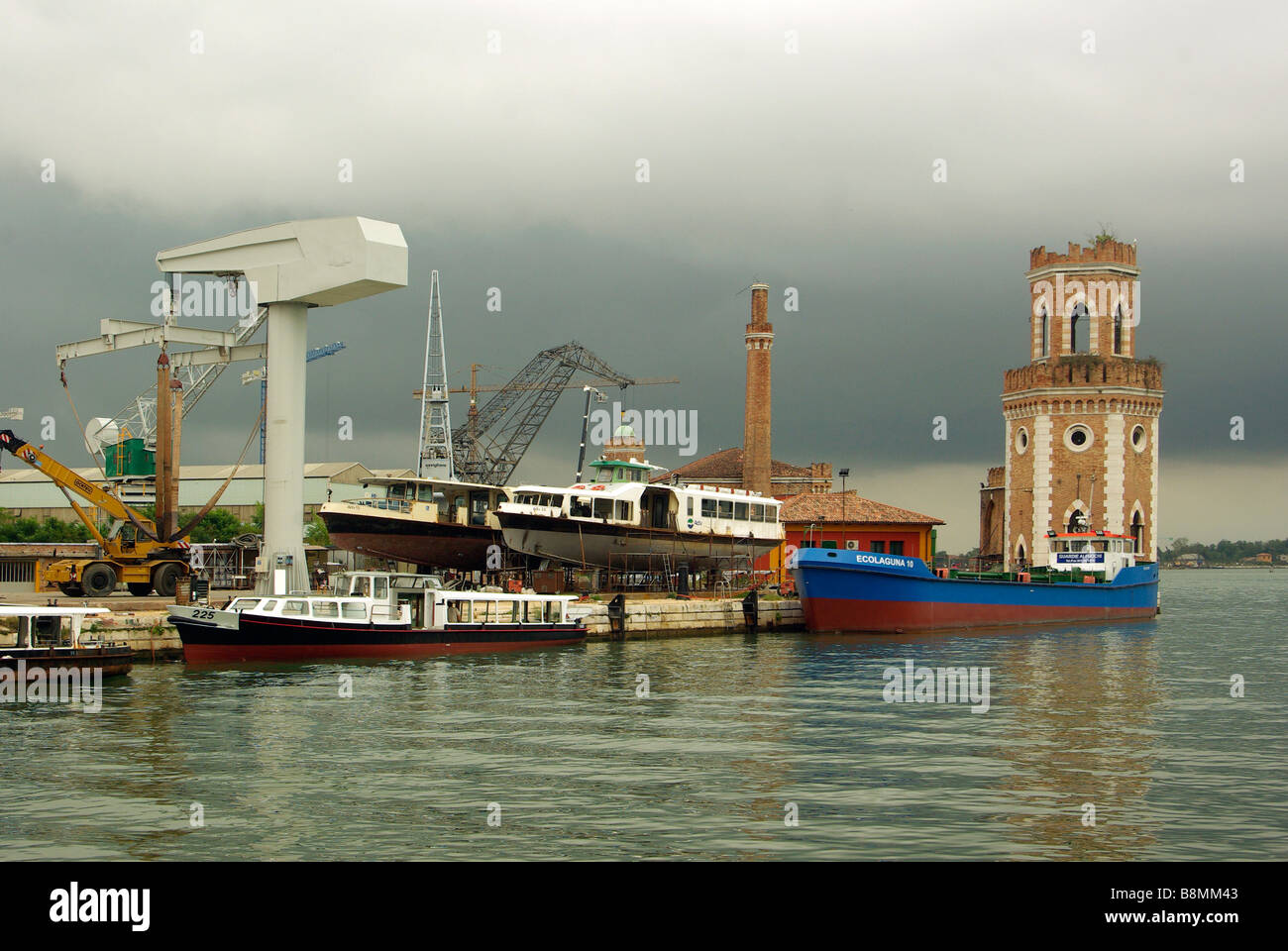 The ancient shipbuilding area of Venice called Arsenale where the art ...