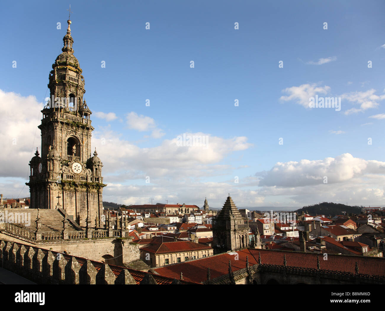 santiago de compostela cathedral tower from roof Stock Photo - Alamy