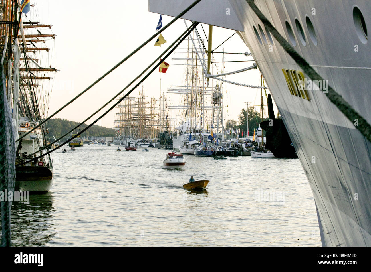Tall Ships' Races Baltic 2003 Turku. Ships at berth Aura River For ...