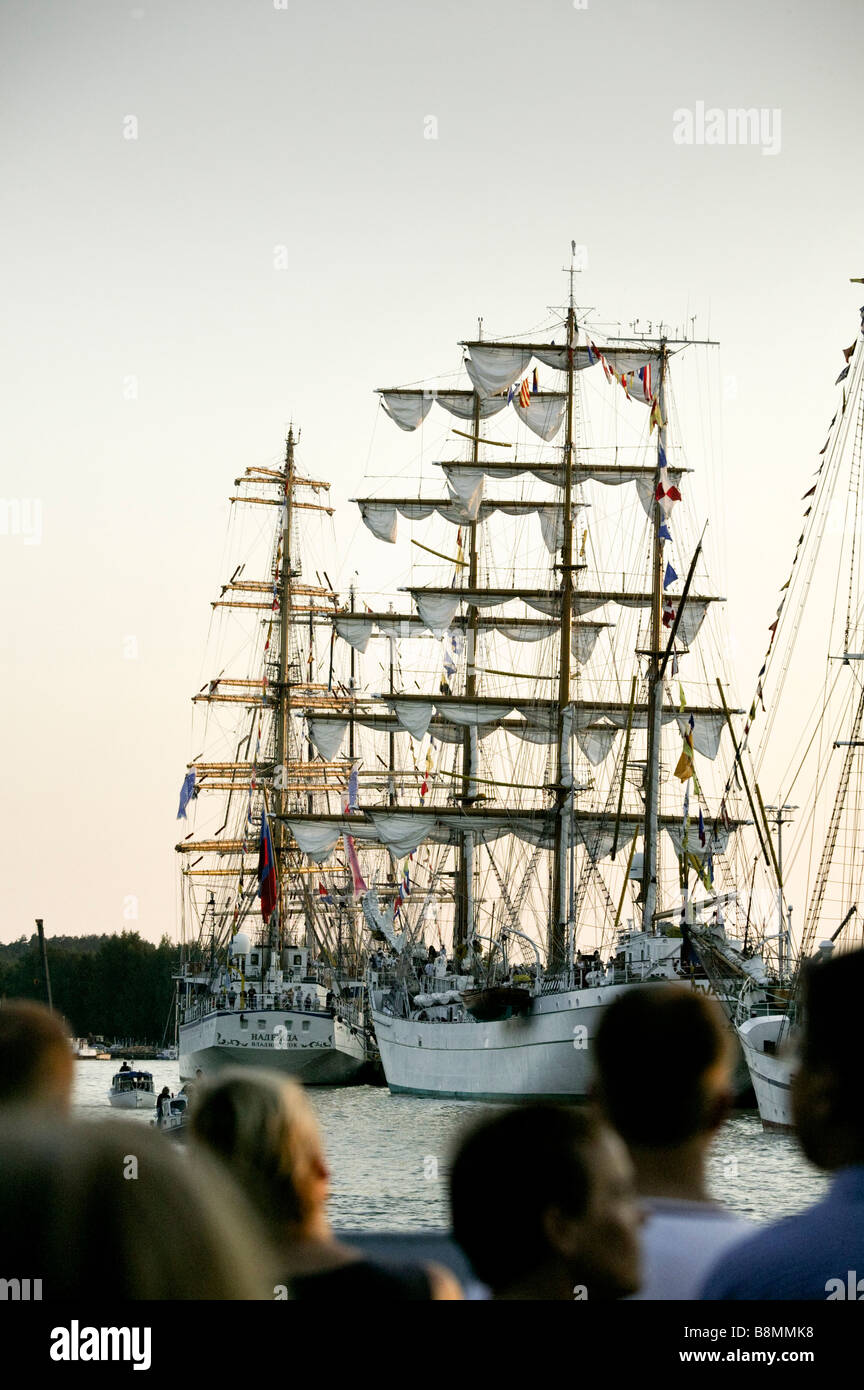 Tall Ships' Races Baltic 2003 Turku. Ships at berth Aura River For ...