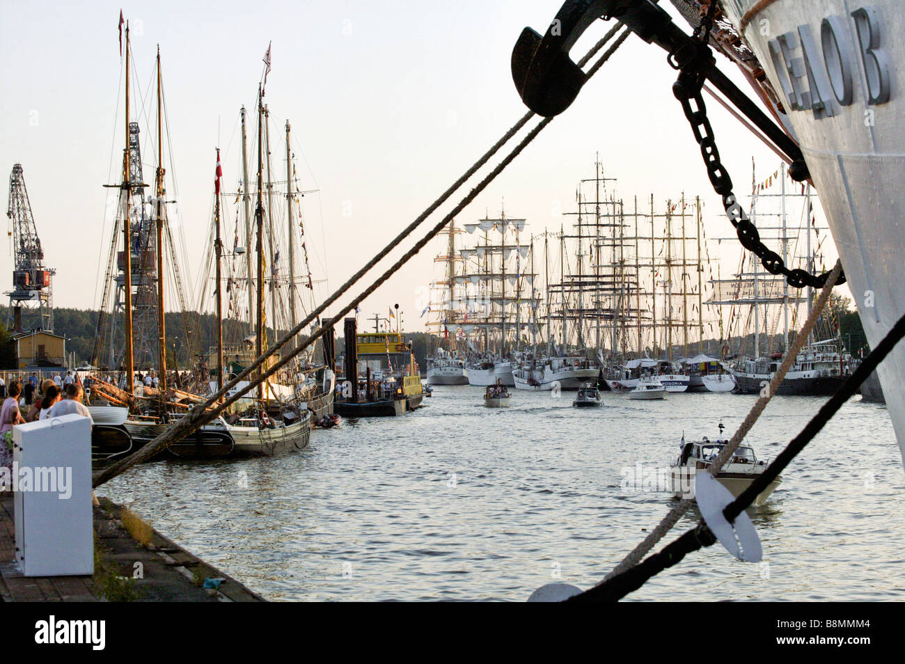 Tall Ships' Races Baltic 2003 Turku. Ships at berth Aura River For ...