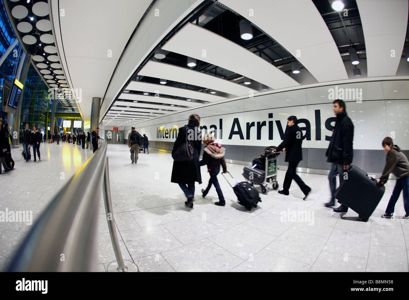 united kingdom west london heathrow airport terminal five the arrivals ...
