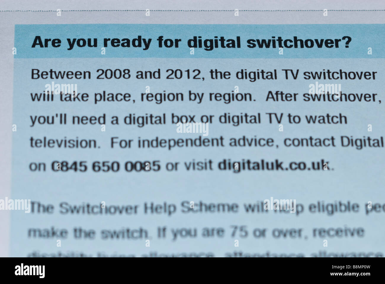 Switchover hi-res stock photography and images - Alamy