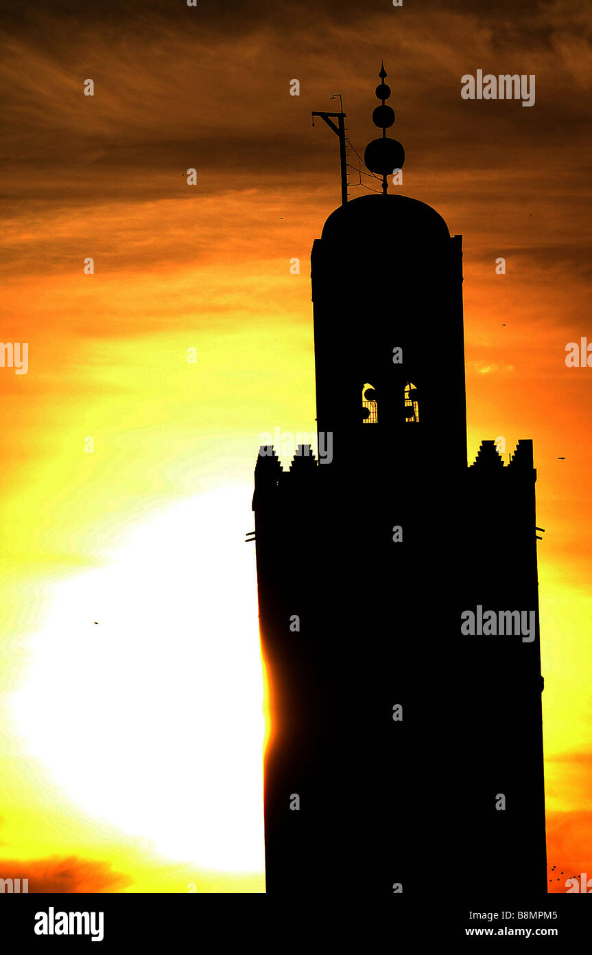 Moroccan mosque at sunset Stock Photo - Alamy