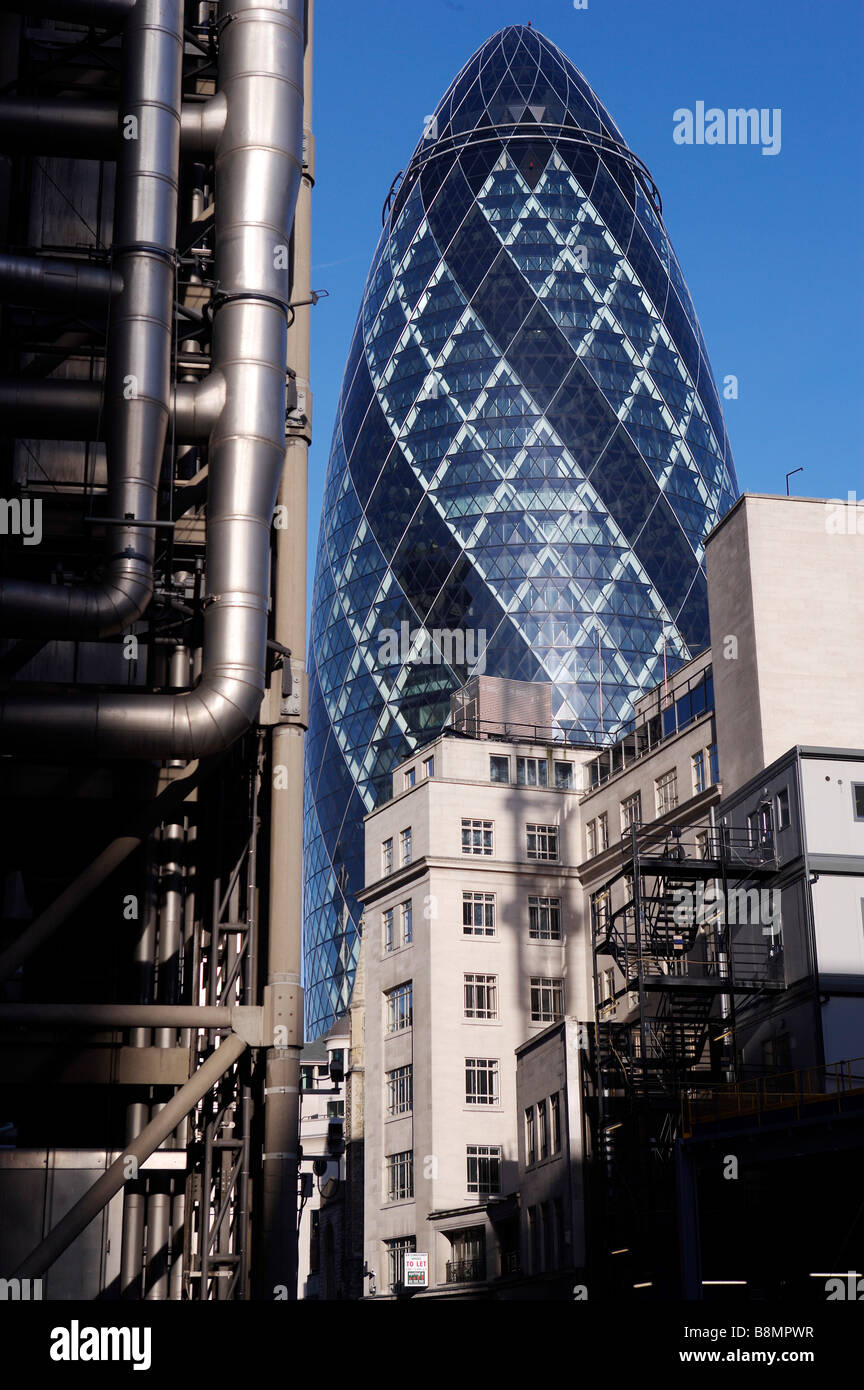 The Gherkin building 30 st Mary Axe London Stock Photo - Alamy