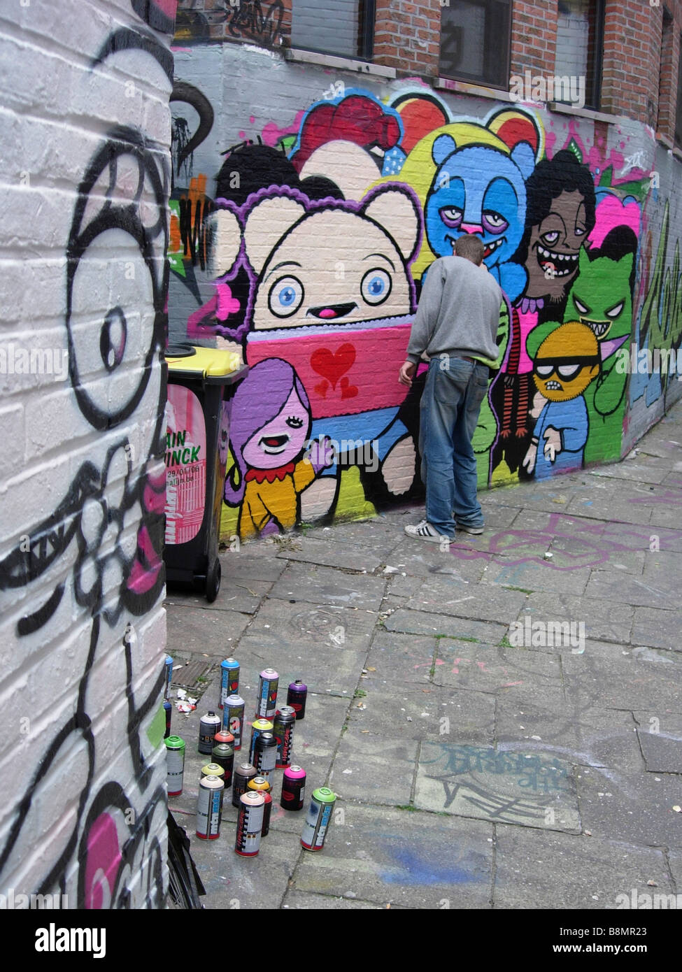 Graffiti artist Ghent Belgium Stock Photo - Alamy